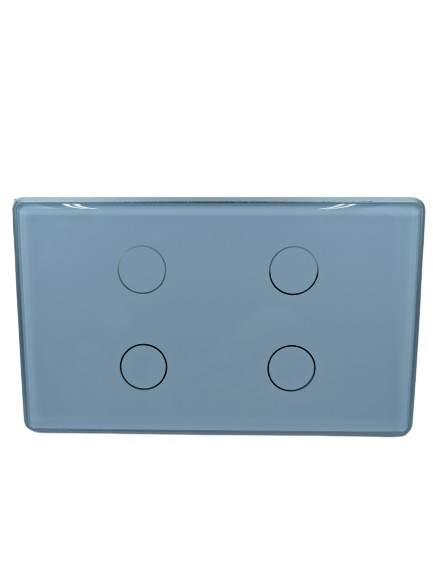 4 Gang Smart Switch Cover - Silver – Asthome Smart Electrical Supplies