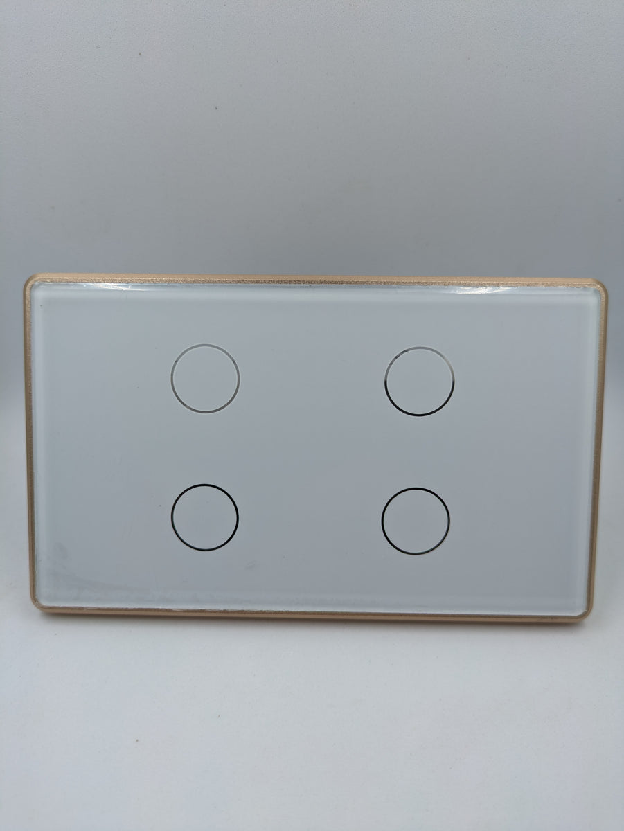 4 Gang Smart Switch Cover - Gold – Asthome Smart Electrical Supplies